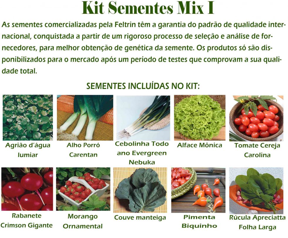 Kit Sementes Mix I (10 variedades)