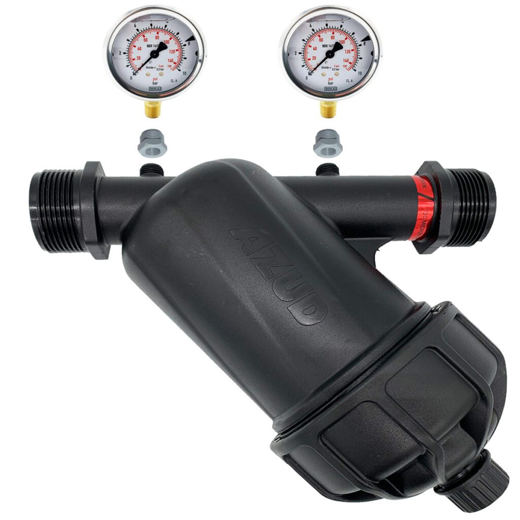 Filtro de Disco 2" Polegadas Azud + Manômetro | Casairriga
